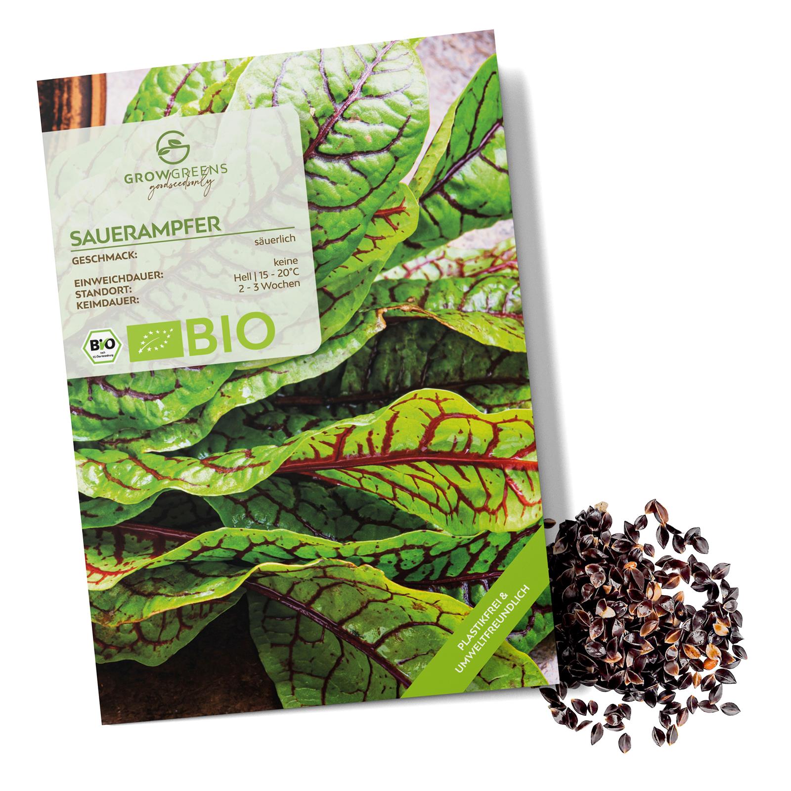 BIO Sauerampfer Samen - Heilkräuter Saatgut aus biologischem Anbau (20 ...